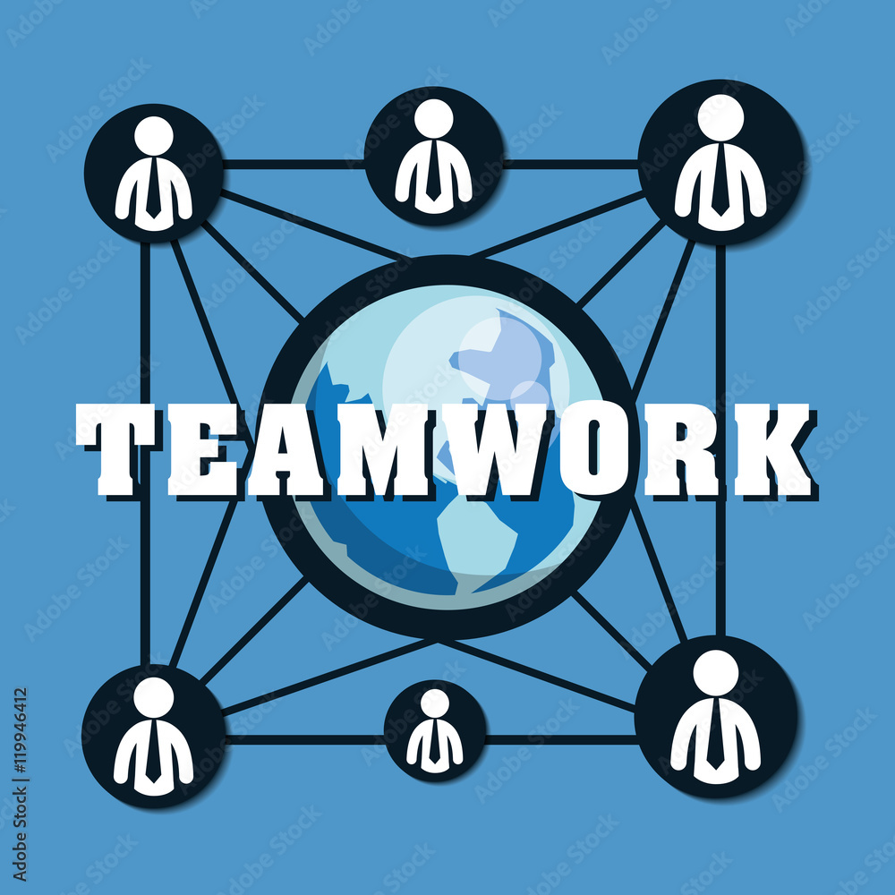 pictogram planet teamwork support collaborative cooperation work icon ...