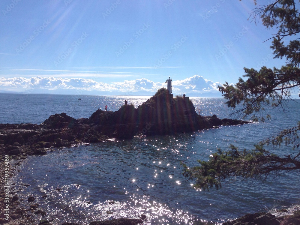 bowen island lighthouse Stock Photo | Adobe Stock