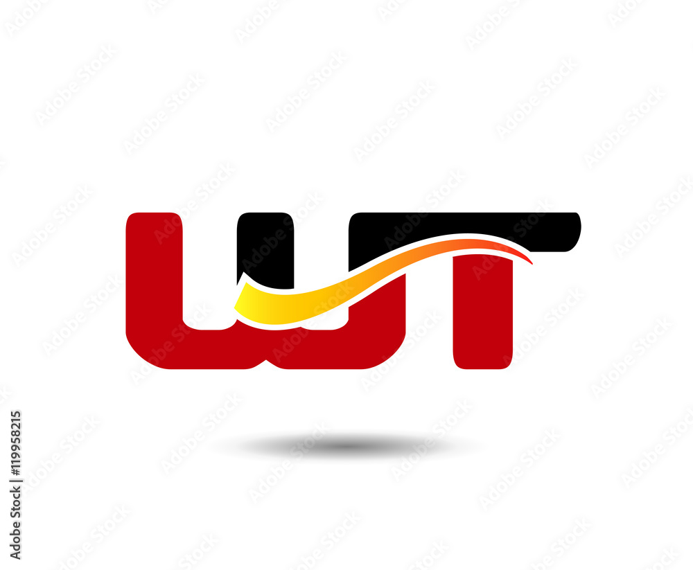 Letter WT Logo Stock Vector | Adobe Stock