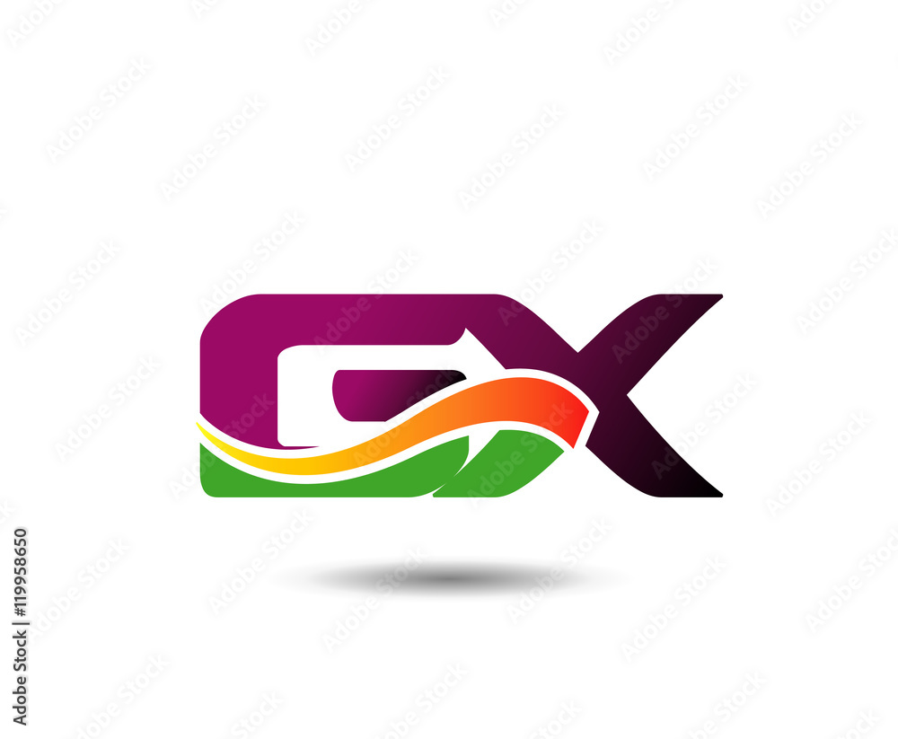 Abstract letter GX logo design template. Vector letter logo Stock ...