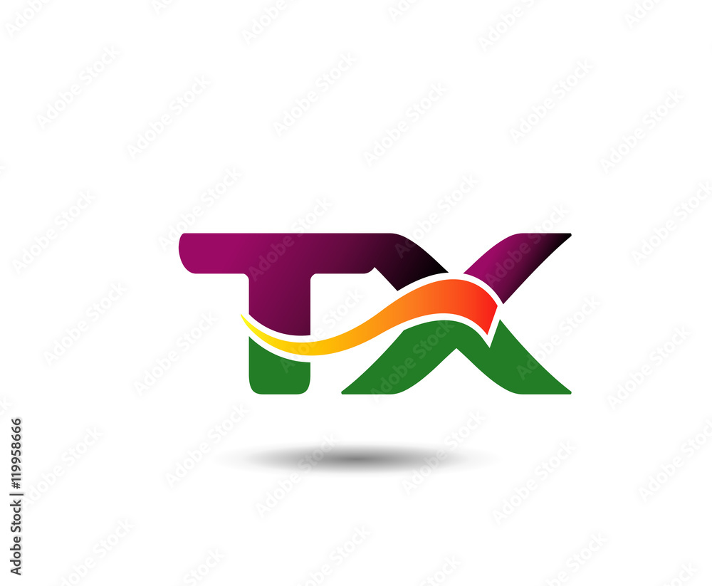 Abstract letter TX logo design template. Vector letter logo Stock ...