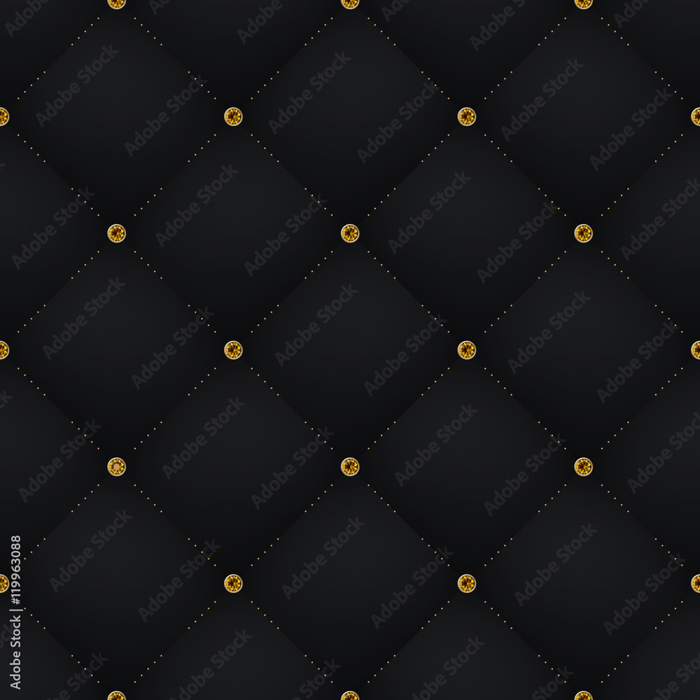 Seamless luxury dark black pattern and background with blue diamond ...