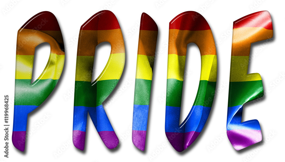 Pride Word Rainbow Flag Texture Stock Illustration | Adobe Stock
