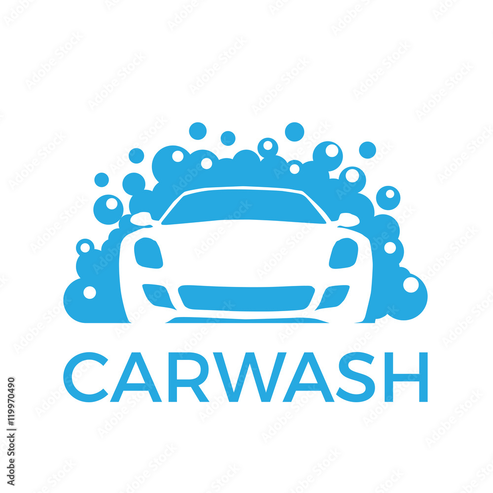 Vector abstract car and soap, carwash Stock Vector | Adobe Stock