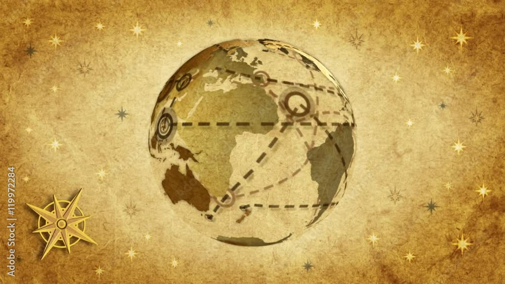 Retro Earth model Stock Video | Adobe Stock