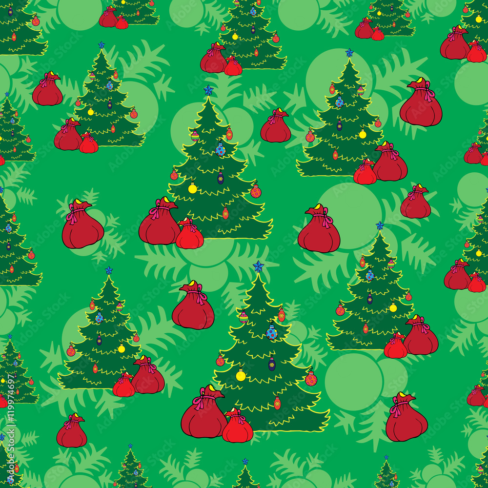 Seamless repeating pattern Christmas.Vector Stock Vector | Adobe Stock
