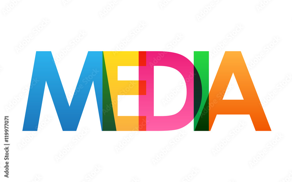 MEDIA Colourful Vector Letters Icon Stock Vector | Adobe Stock