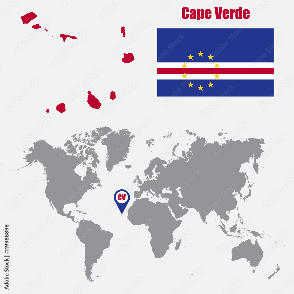 Map Cape Verde Flag