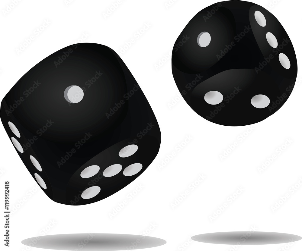 Dice rolling Stock Vector | Adobe Stock
