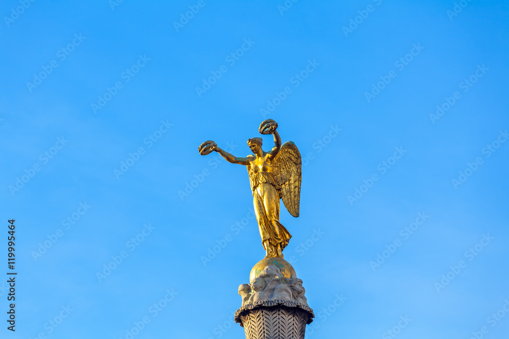 Statue of Victory atop the Fontaine вг Palmier (1806-1808), Pa Stock ...