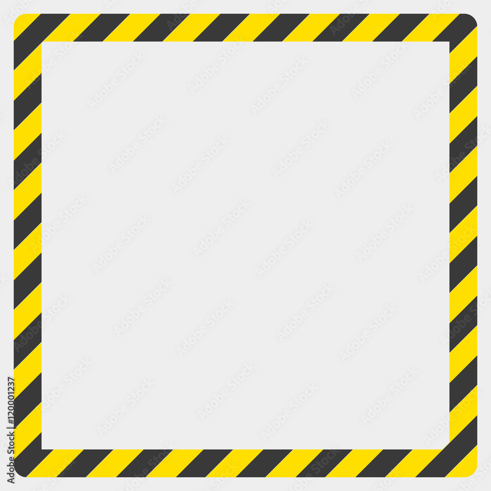 Construction warning border on a white background, vector illustration ...