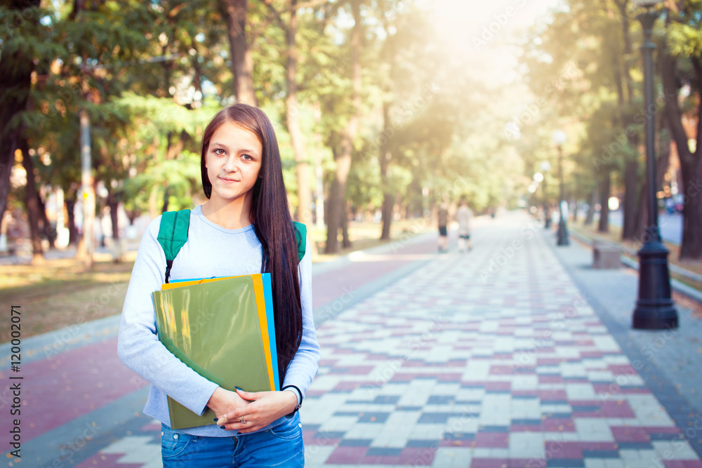 Students Walking Outdoors On University Campus Stock Photo | Adobe Stock