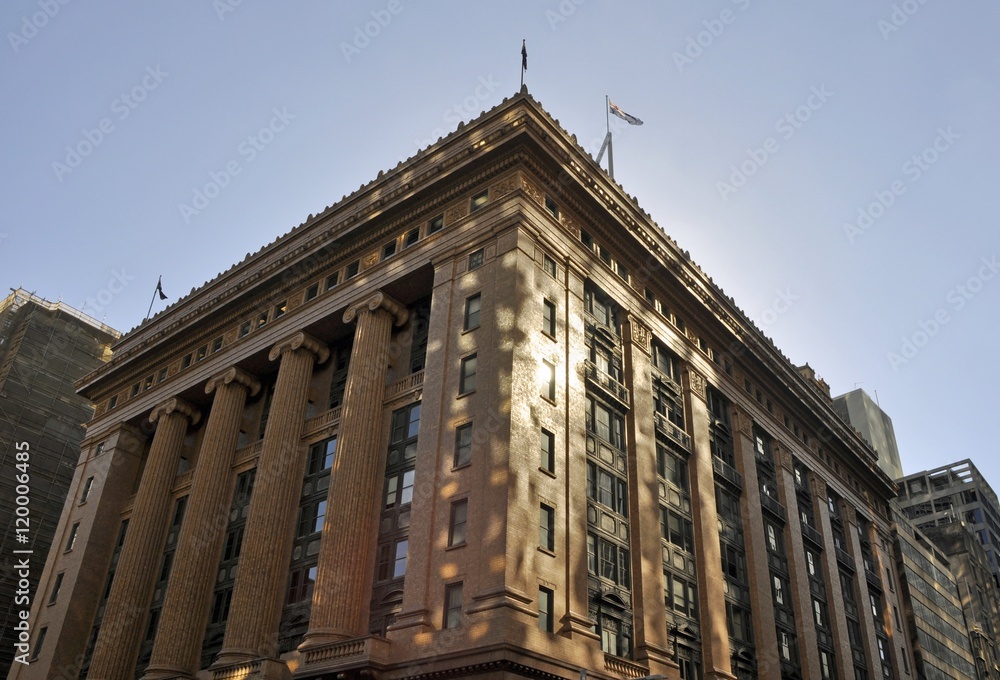 former State Savings Bank building with its terracotta and pink granite ...