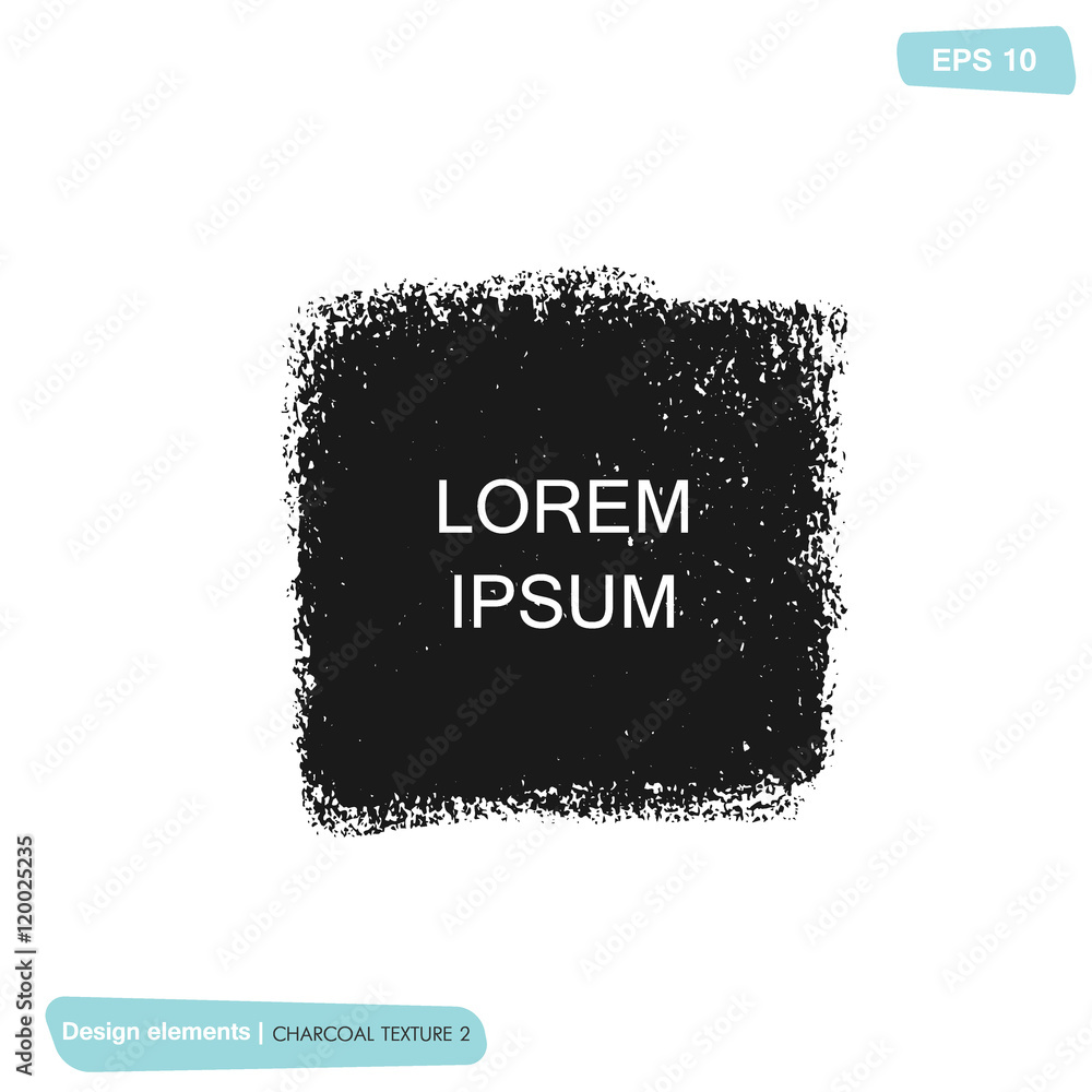 Hand drawn decorative charcoal texture. Vector charcoal design element ...