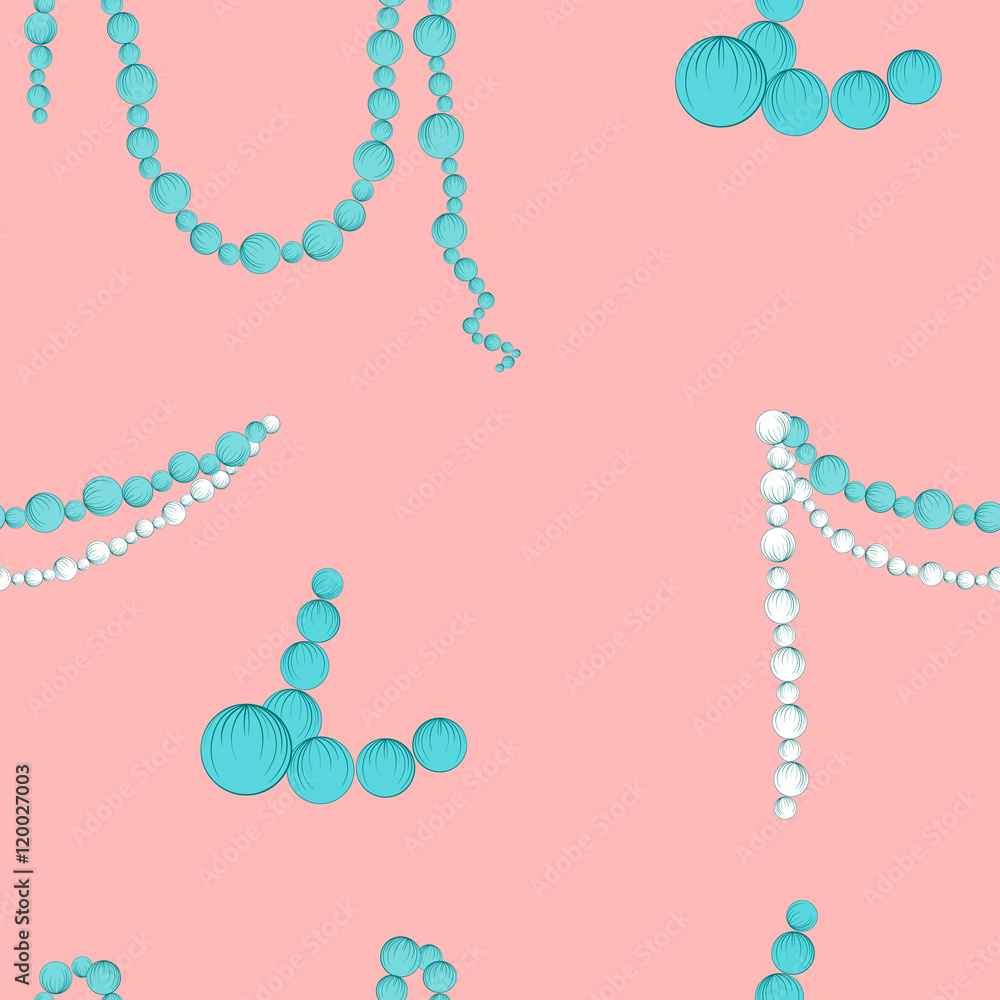 Vector image with beads, seamless pattern, beads in color. Stock ...