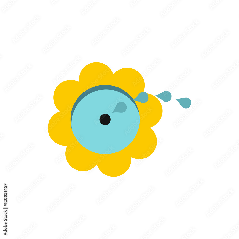 Watering flower icon in flat style isolated on white background. Plant ...