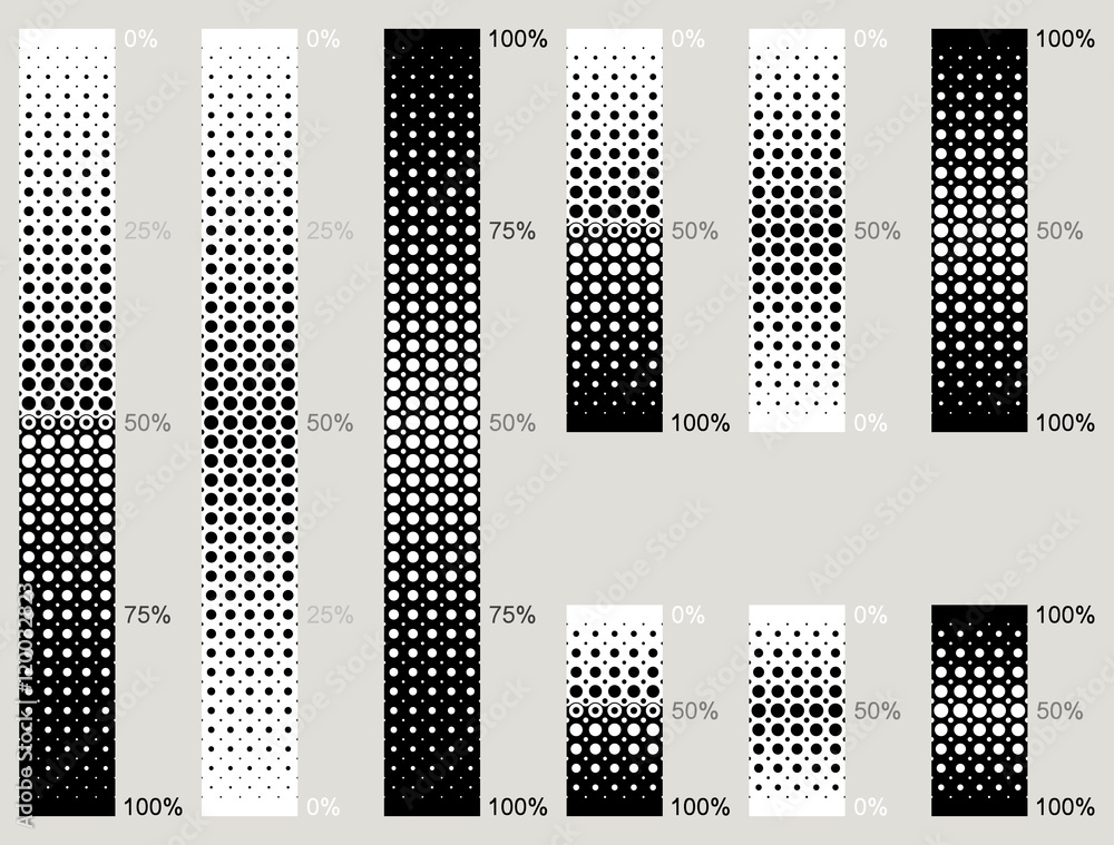 Dotted and mathematically precise areal gradients with no sharp edges ...