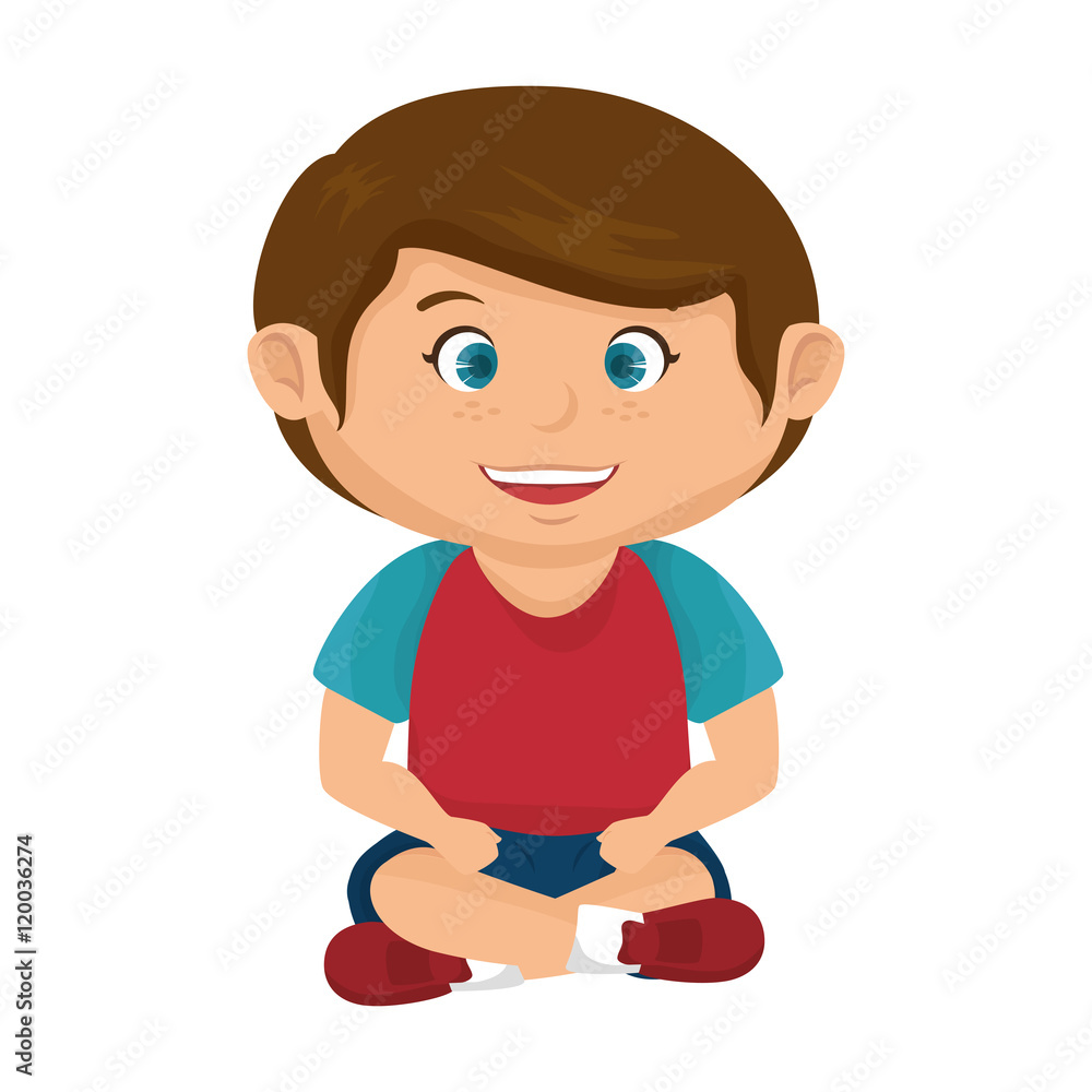 boy smiling happy child kid face cartoon vector illustration Stock ...