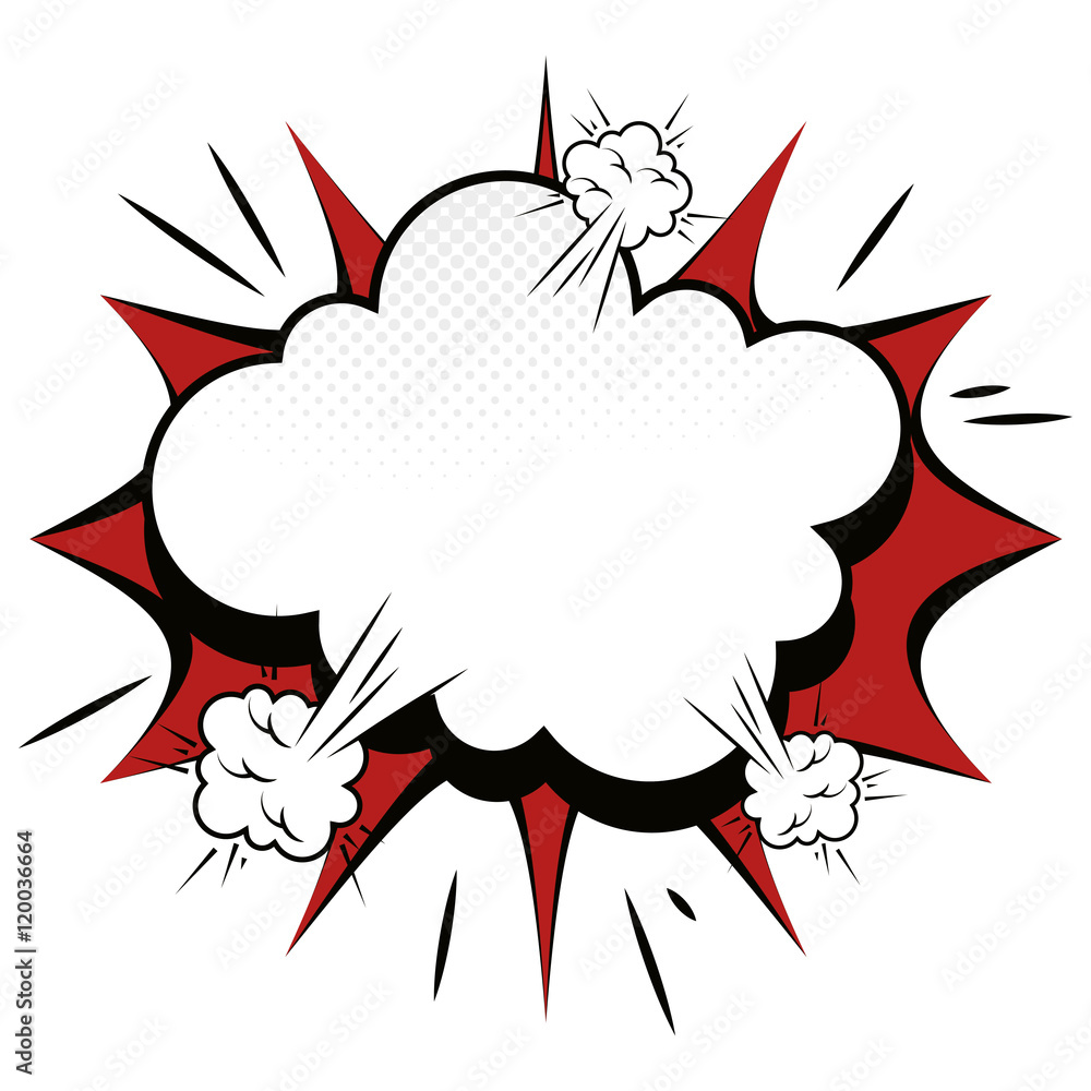 explosion comic pow expression bomb bam boom effect vector illustration ...
