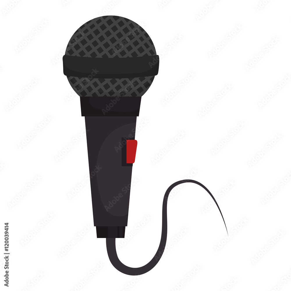 Microphone With Cord Illustration