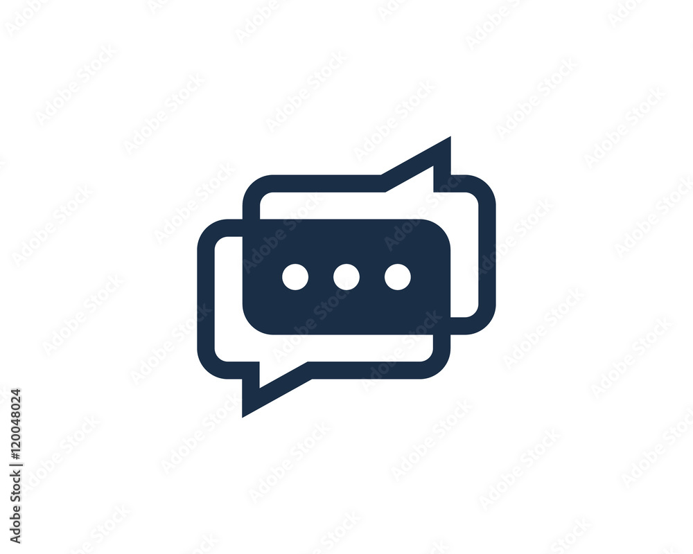 Double Chat Logo Stock Vector | Adobe Stock