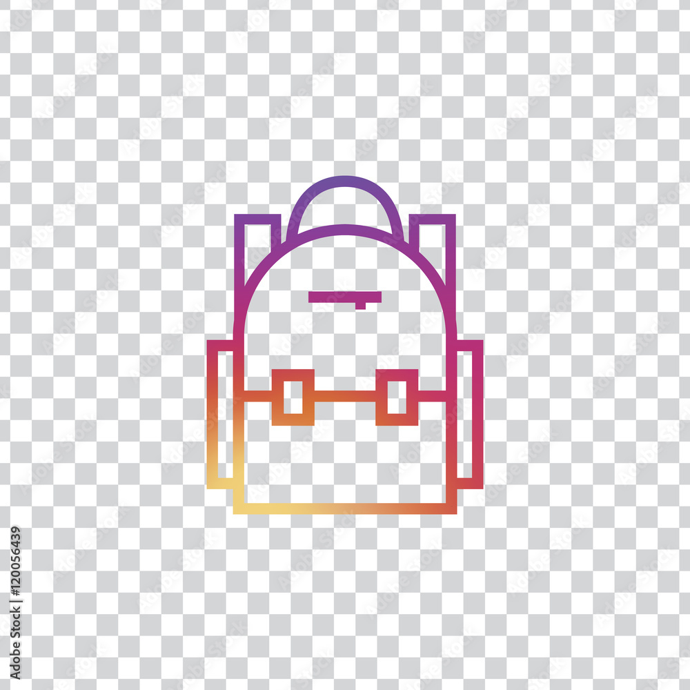 School bag icon. School bag sign. Stock Vector | Adobe Stock