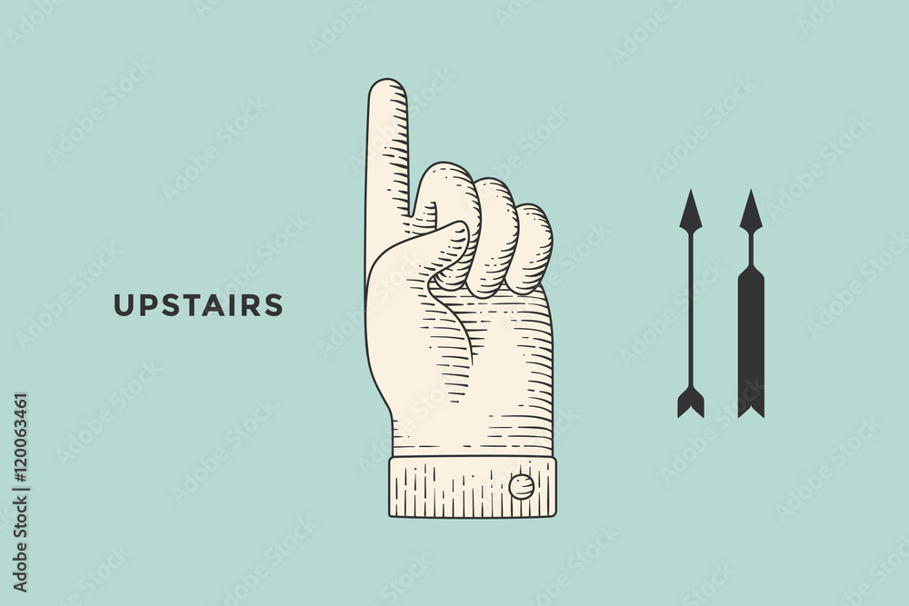 Drawing of hand sign with thumbs up in engraving style Stock Vector ...