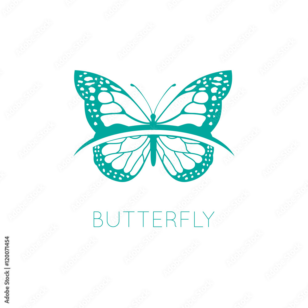 butterfly logo graphic design concept Stock Vector | Adobe Stock
