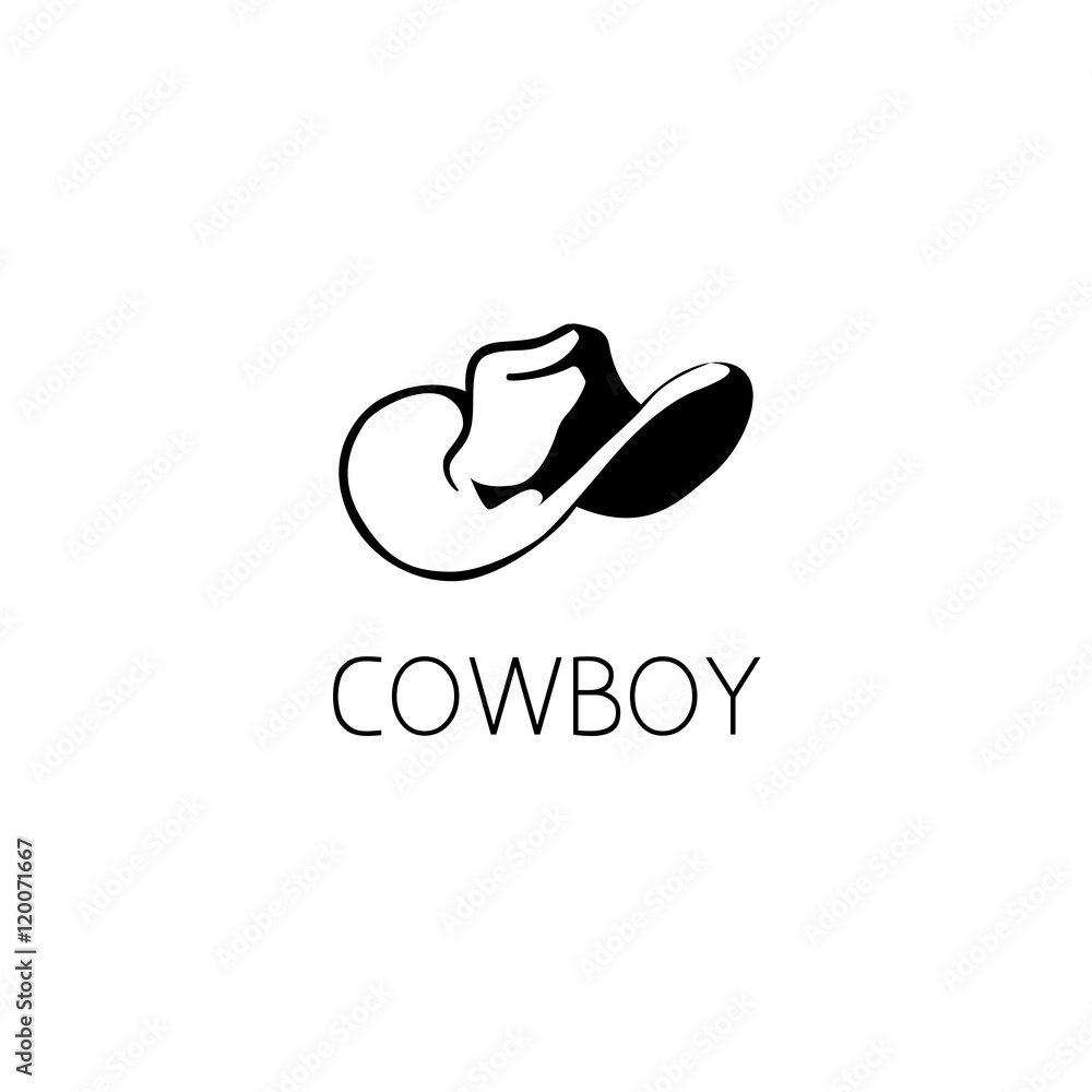 cowboy hat logo graphic design concept Stock Vector | Adobe Stock