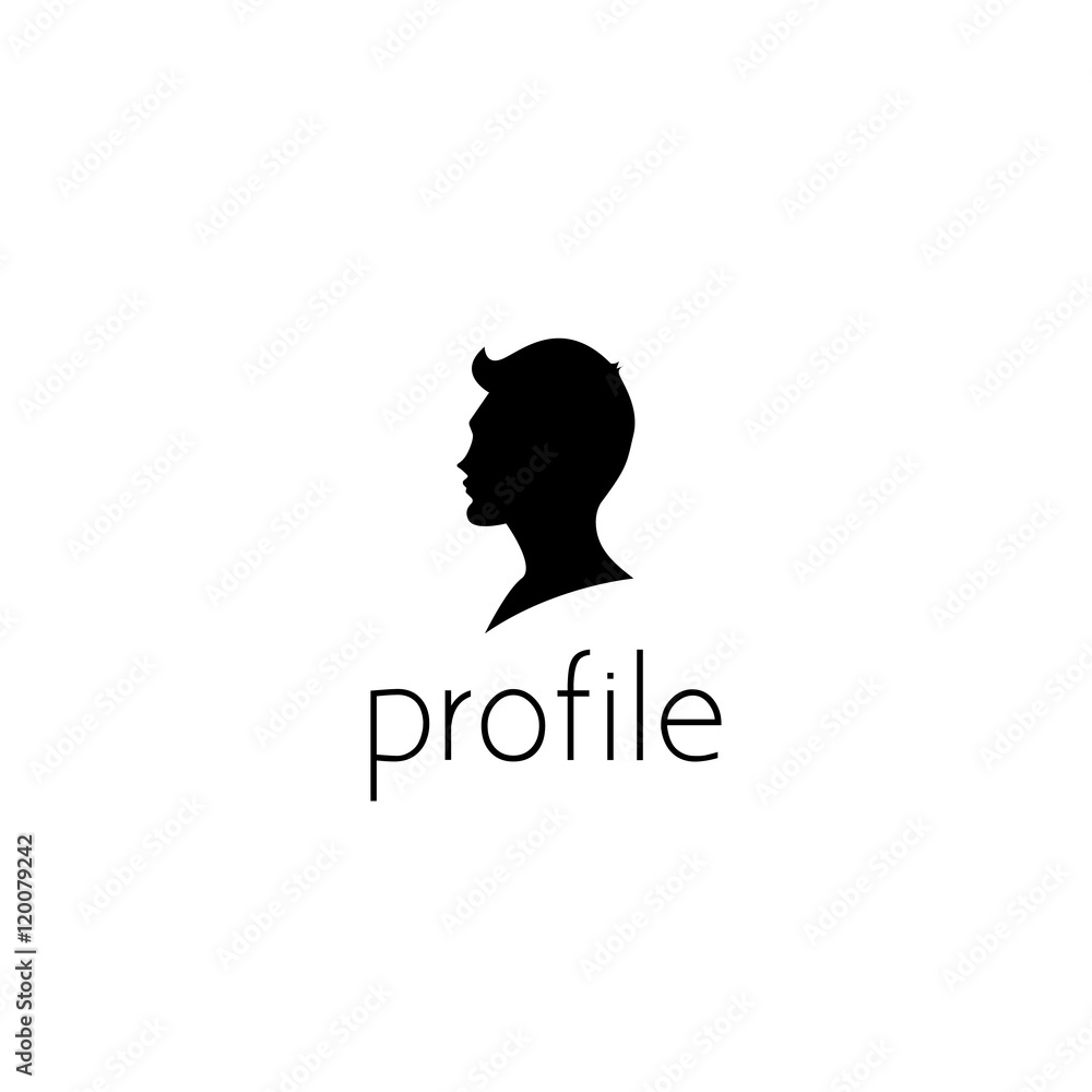 man profile logo graphic design concept Stock Vector | Adobe Stock