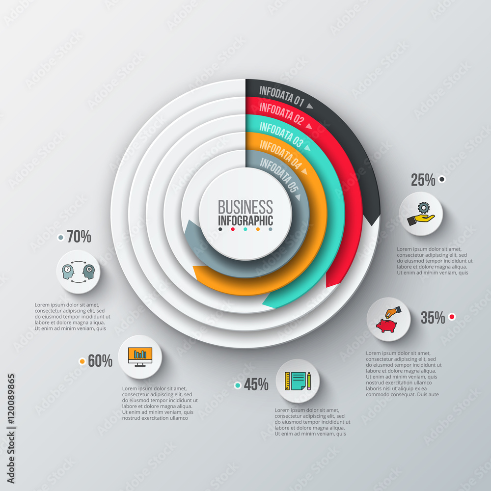 Vector circle infographic. Stock Vector | Adobe Stock