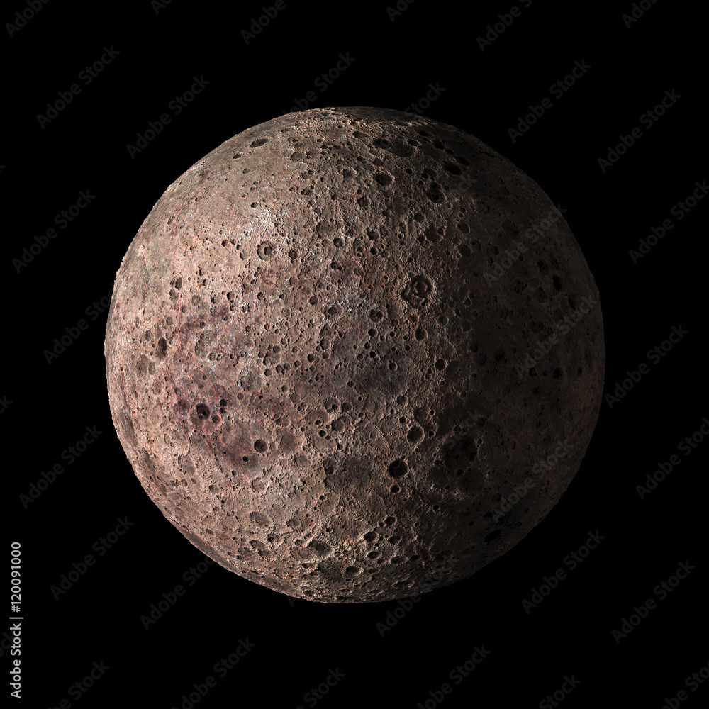 Alien Solar system planet on black background 3d rendering. Elements of ...