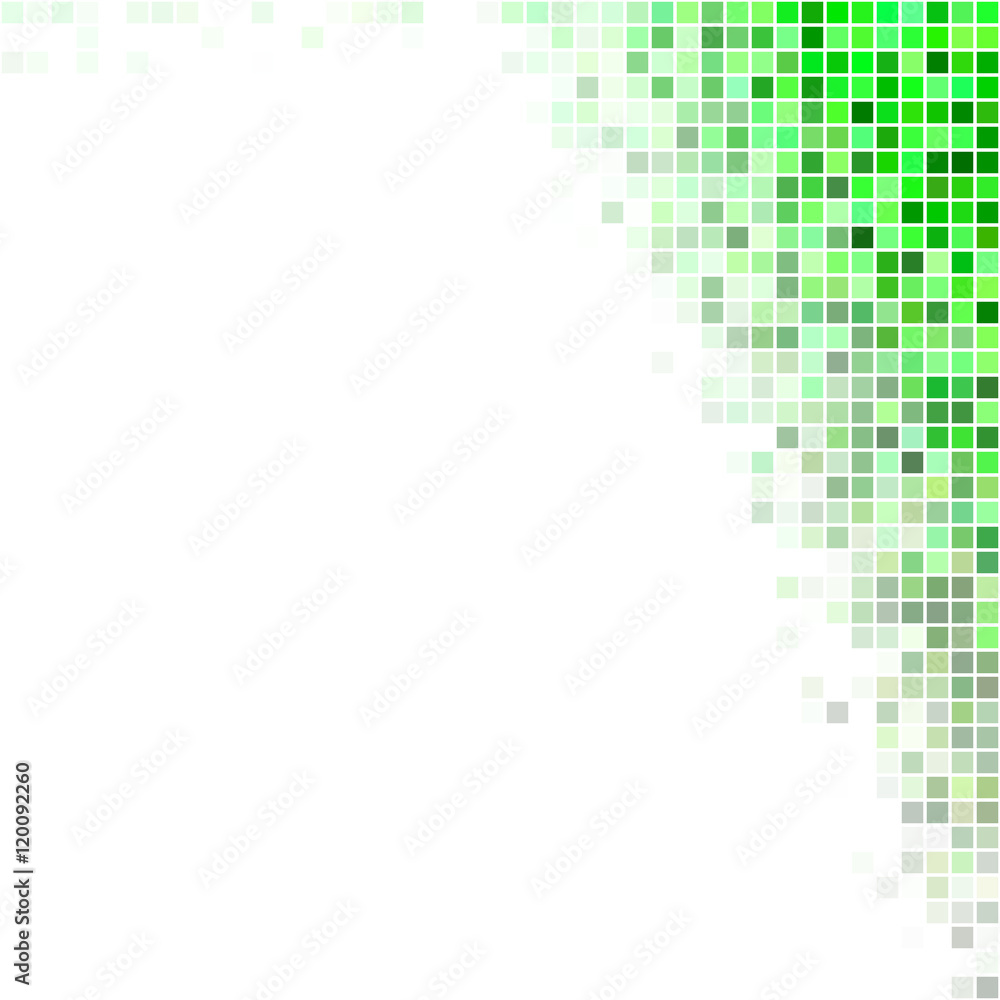 Green square mosaic corner design background Stock Vector | Adobe Stock