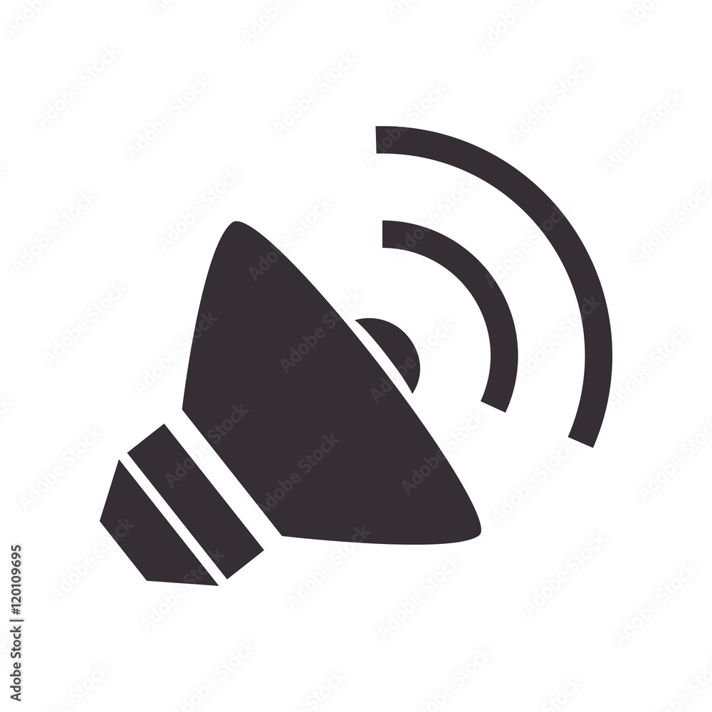 Vecteur Stock sound loud volume speaker music wave symbol vector ...