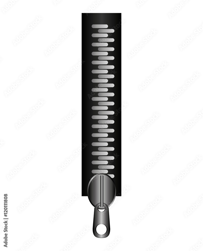 zipper closed isolated icon vector illustration design Stock Vector ...