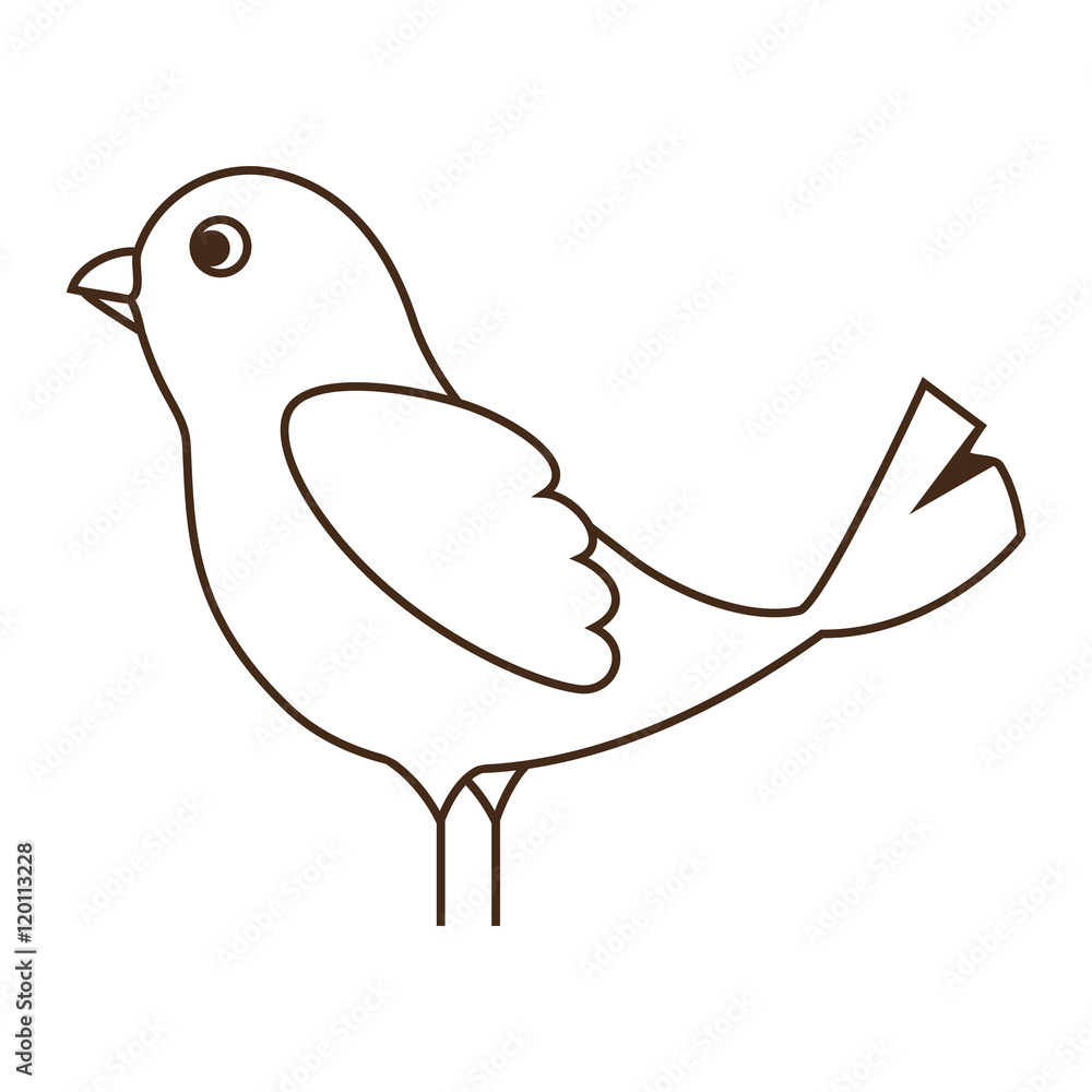 bird animal showing wings. side view. silhouette vector illustration ...
