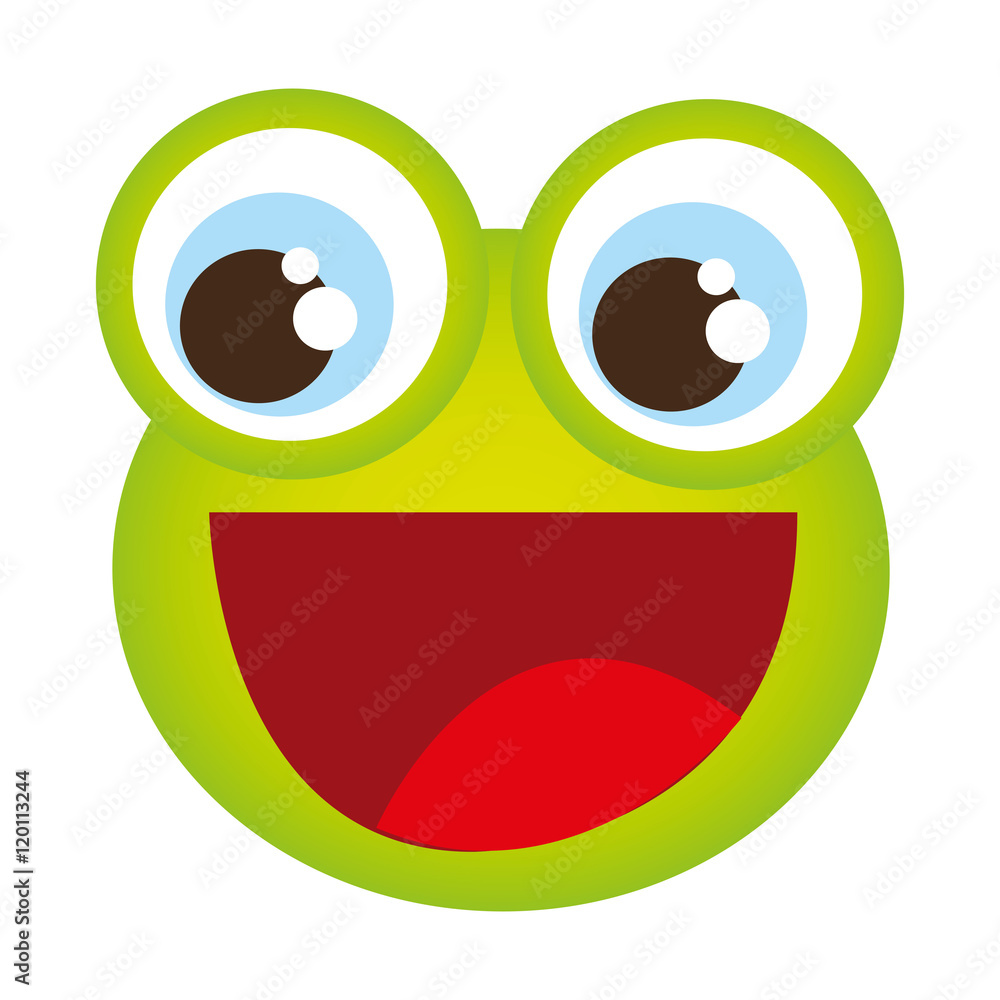 cute toad funny character vector illustration design Stock Vector ...