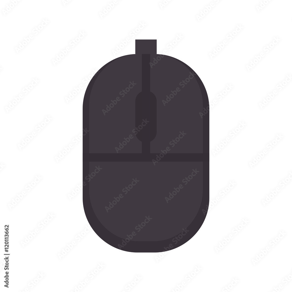 computer mouse with scroll. technology device. vector illustration ...