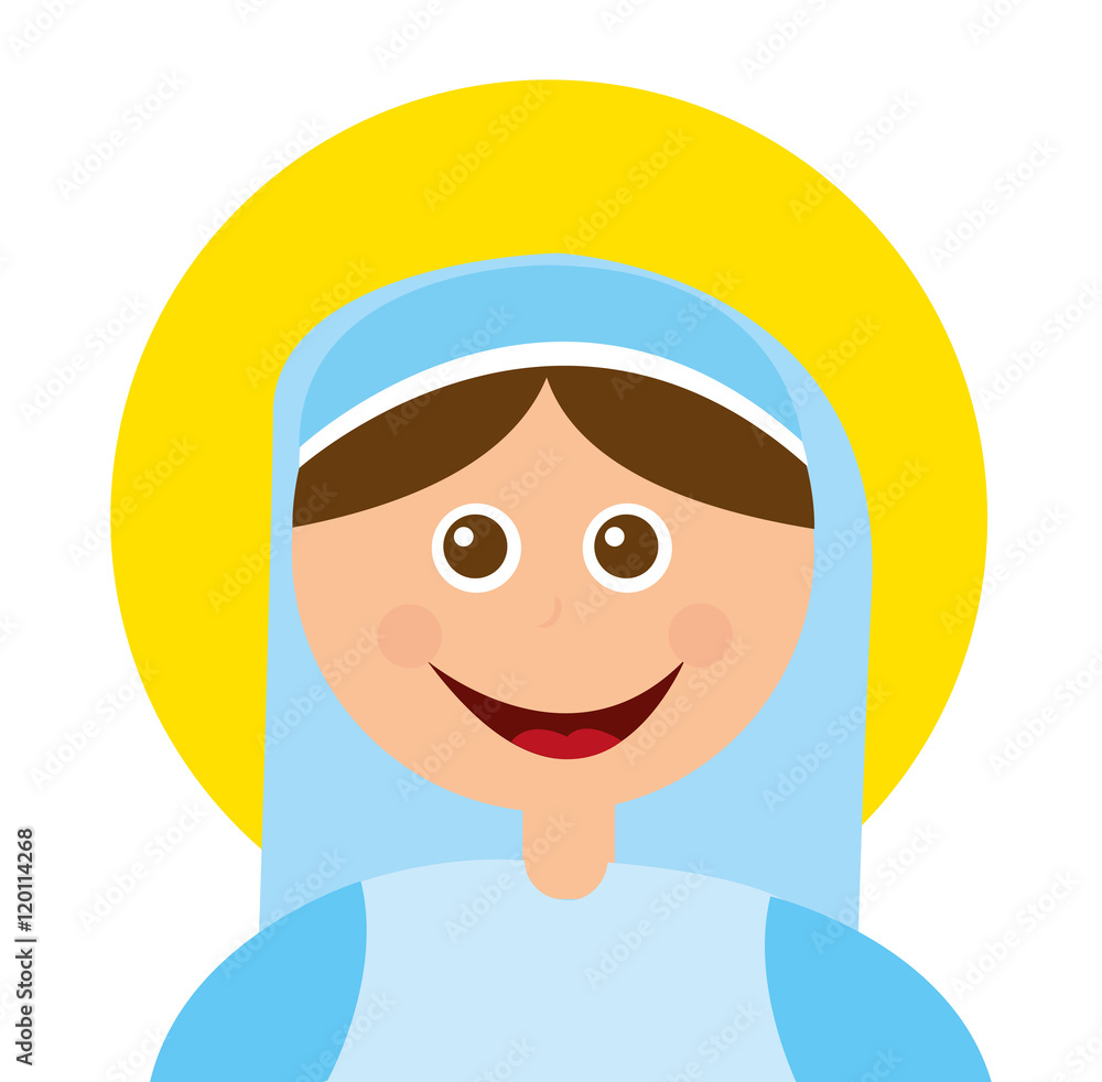 virgin mary manger character vector illustration design Stock Vector ...