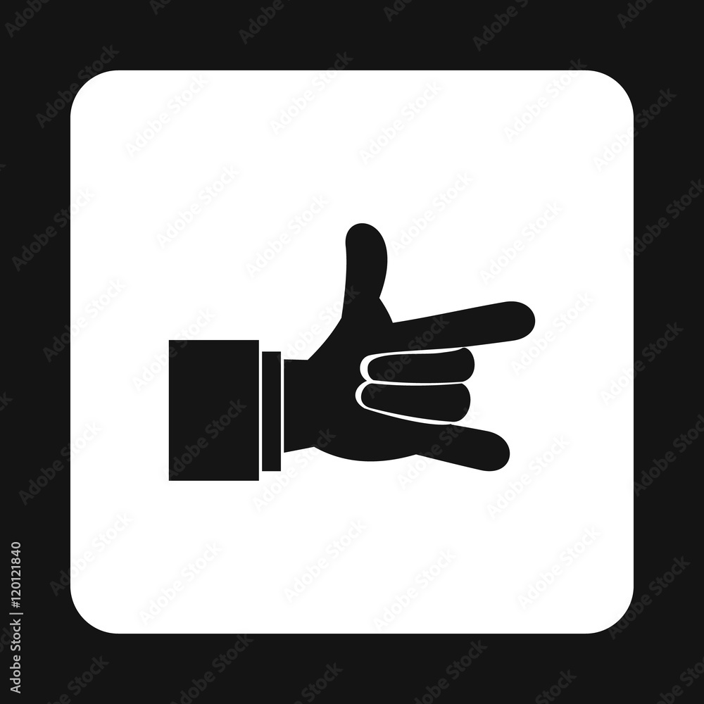 I Love You hand sign icon in simple style on a white background vector ...