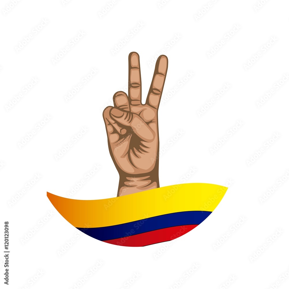 colombian peace hands symbol vector illustration design Stock ...