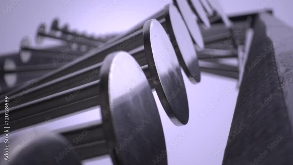 Demonstration of a Wave machine made of steel, simple device used to ...