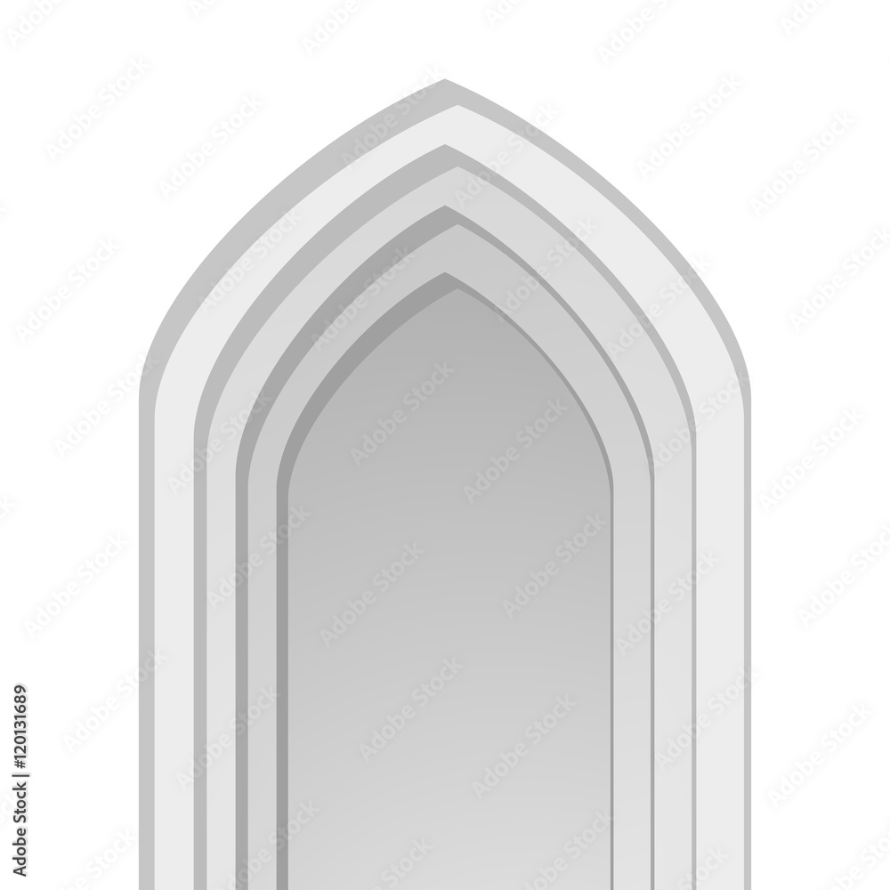 Eastern arc. Arc door. Arc window. Building decoration element. Vector ...