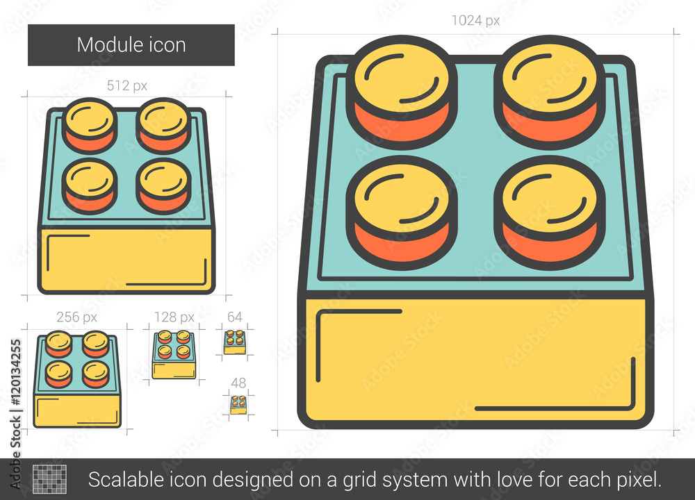 Module line icon. Stock Vector | Adobe Stock
