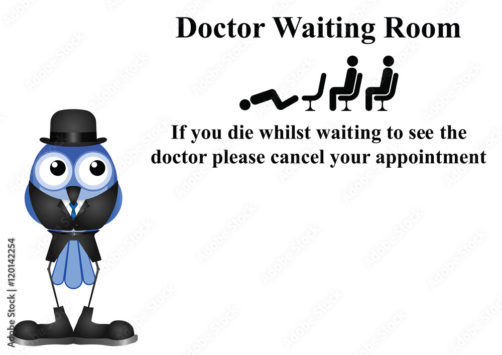 Doctor waiting room sign Stock Vector | Adobe Stock