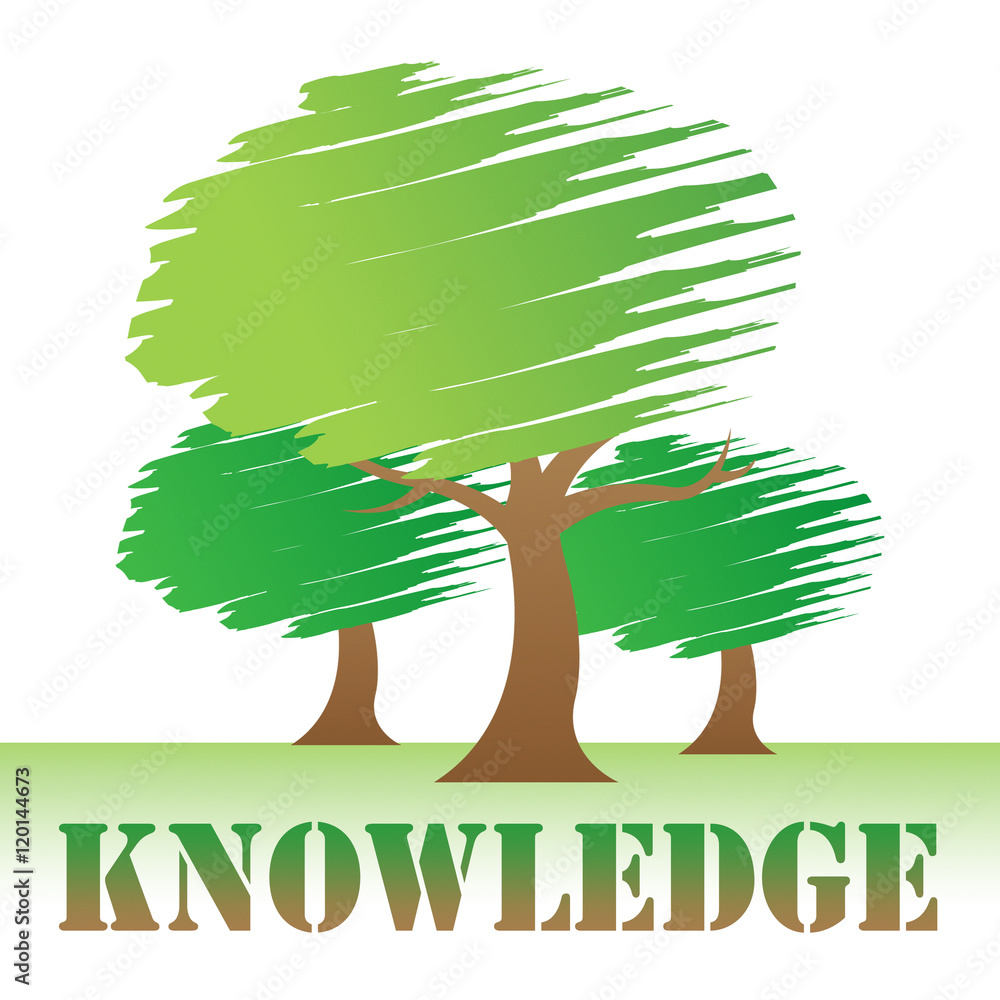 Knowledge Trees Indicates Reforestation And Know How Stock Illustration ...