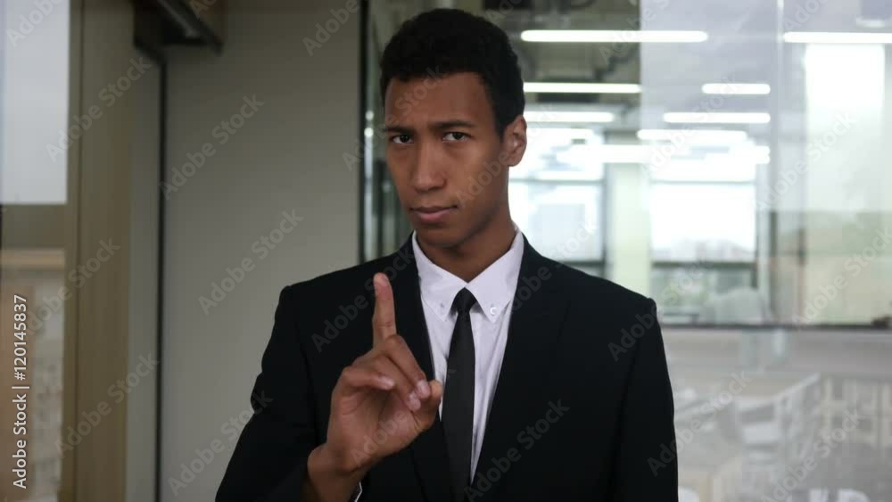 No, Not allowing Gesture by Waving Finger by Businessman Stock Video ...