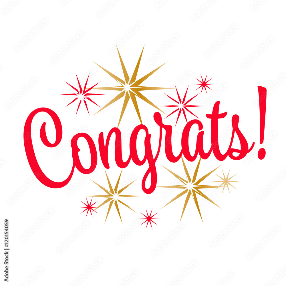 Congrats / Congratulations Stock Vector | Adobe Stock