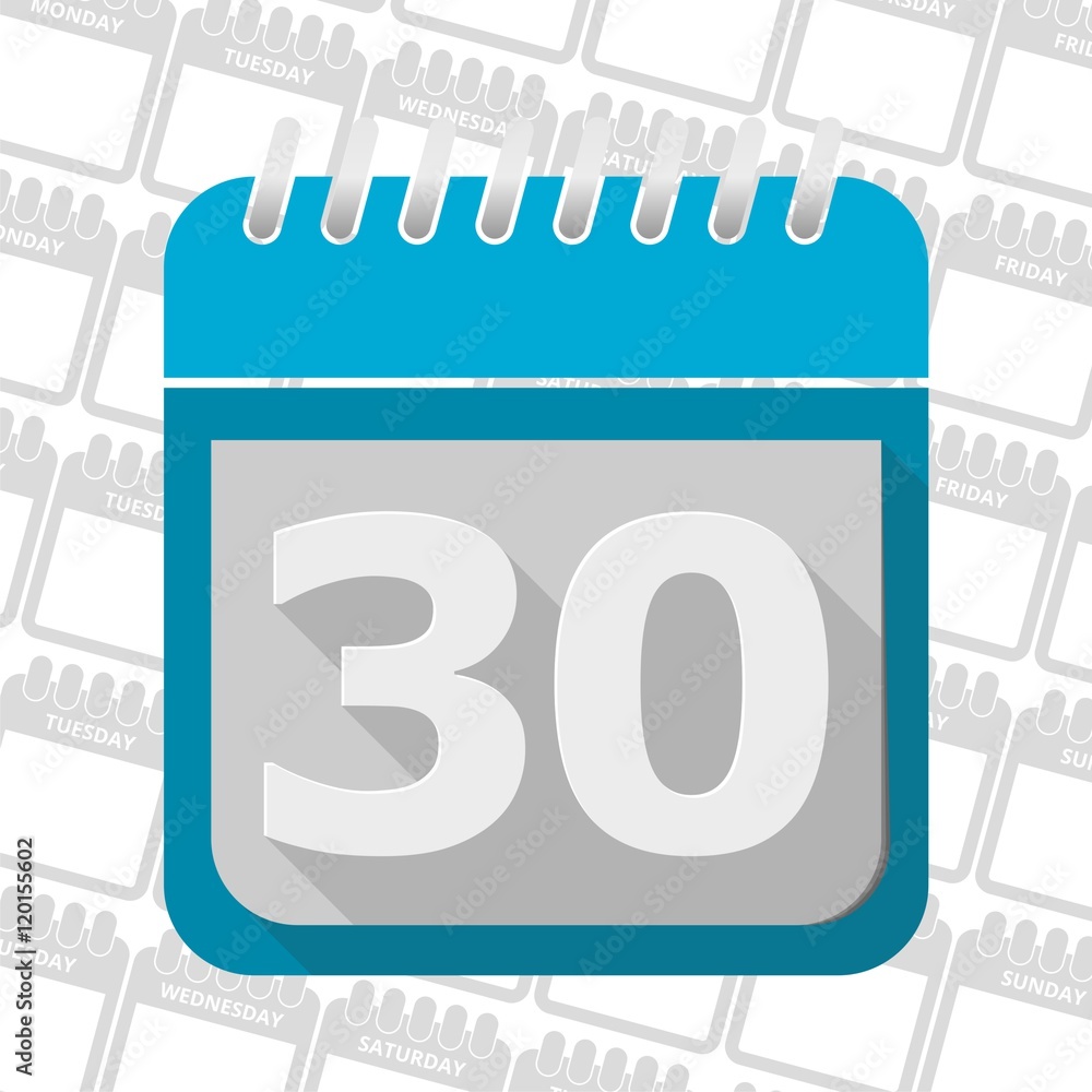 Date button, Calendar sign icon. 30 day month symbol. Stock Vector ...