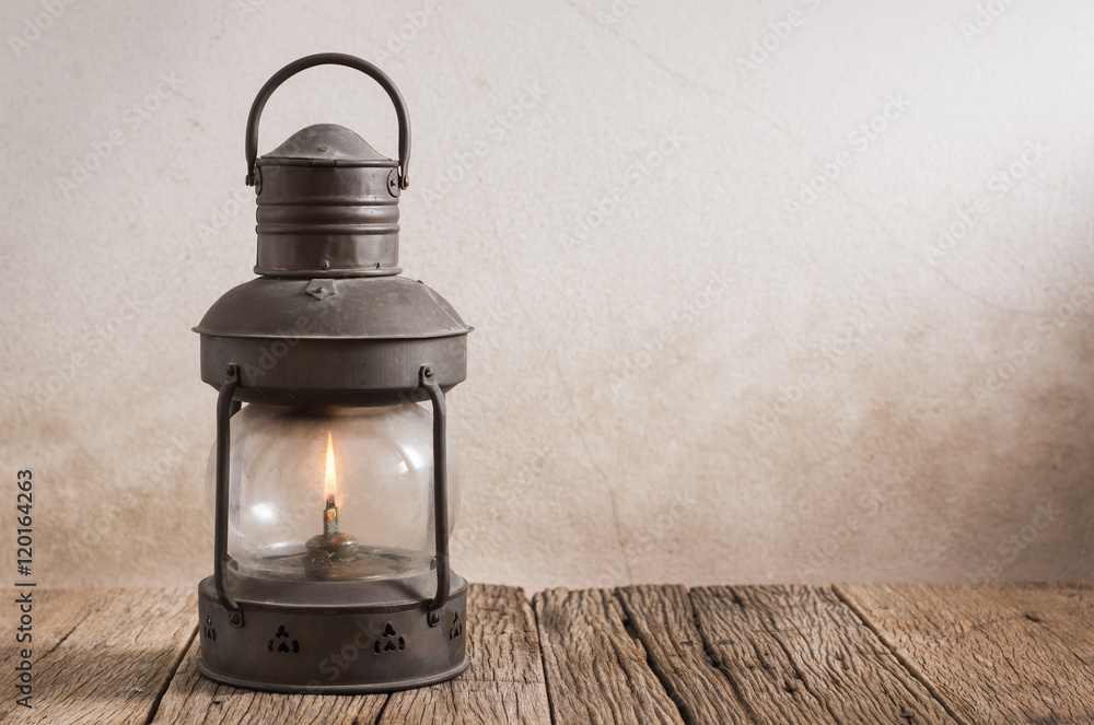 old lantern on old wood and grunge background Stock Photo | Adobe Stock
